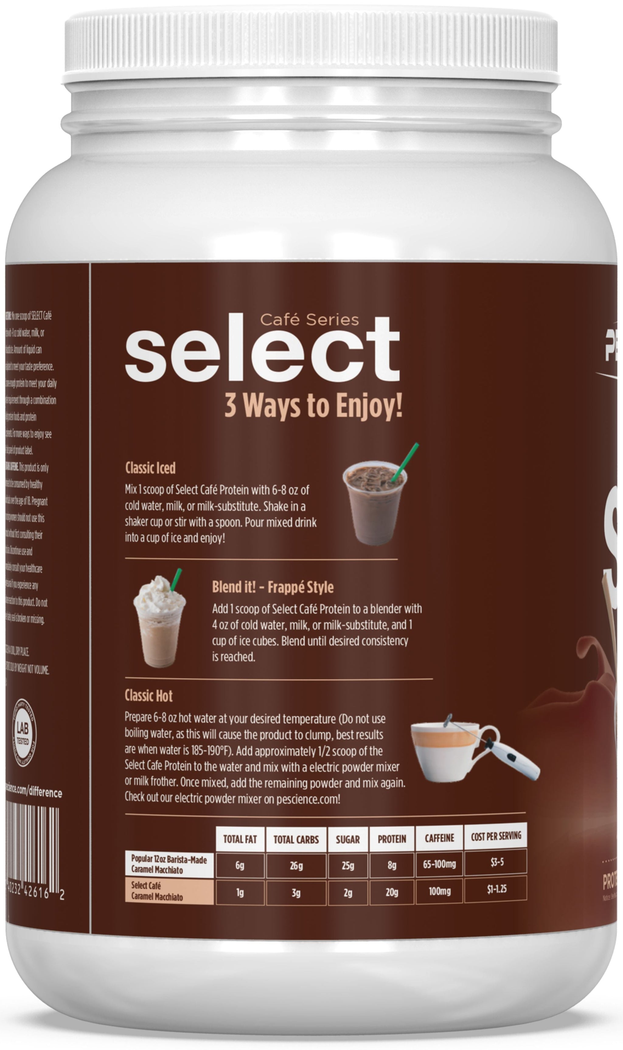 SELECT Café | Coffee Flavored | 100mg Caffeine | Mocha, Caramel ...