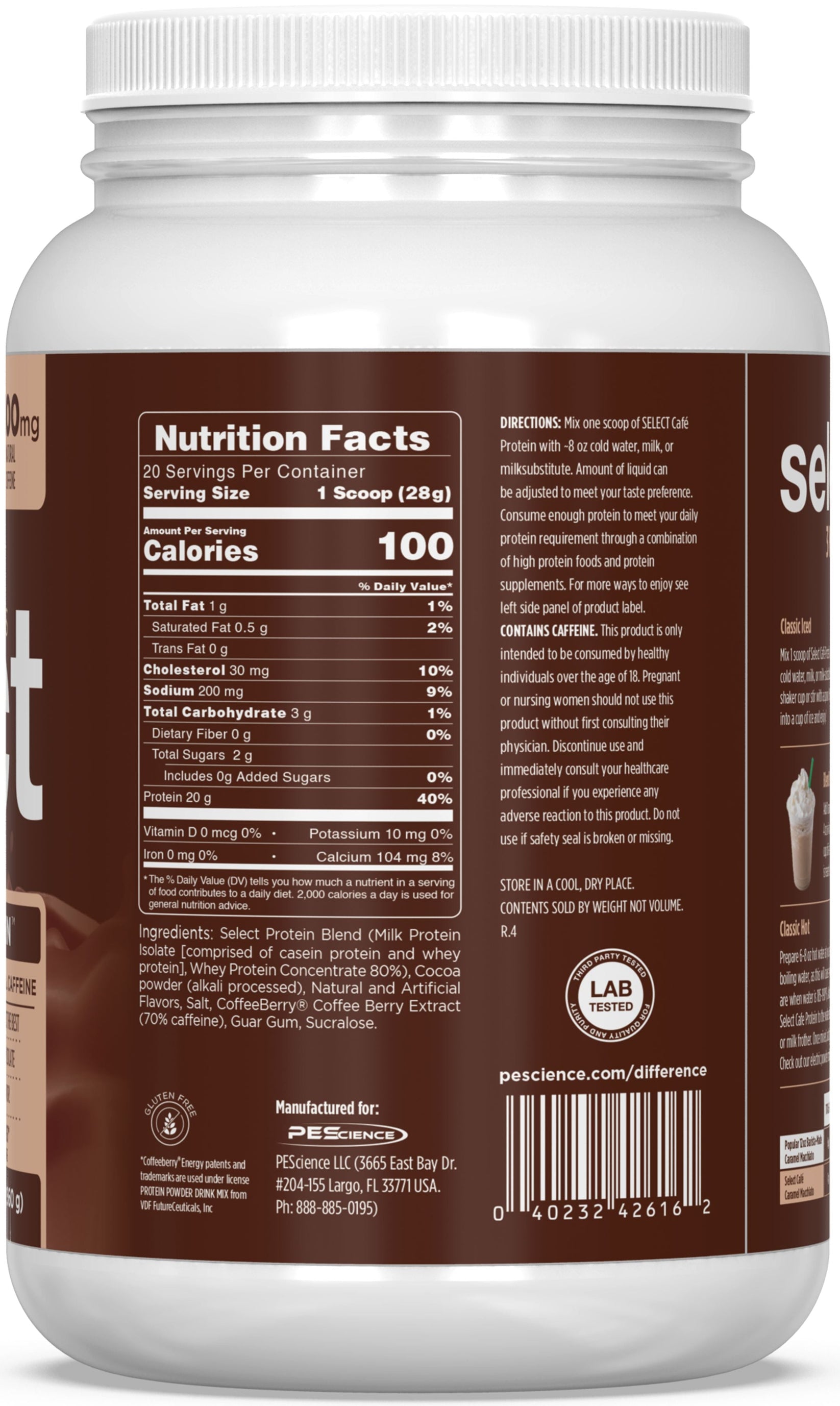 SELECT Café | Coffee Flavored | 100mg Caffeine | Mocha, Caramel ...
