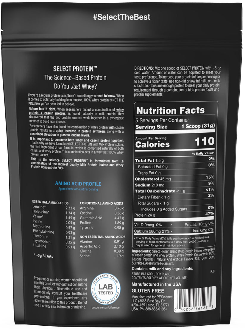 Select Protein Powder | Whey + Casein Blend | Protein You'll Crave ...